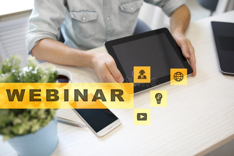 Webinar. E-Learning, Online Education Concept. Personal Development ...