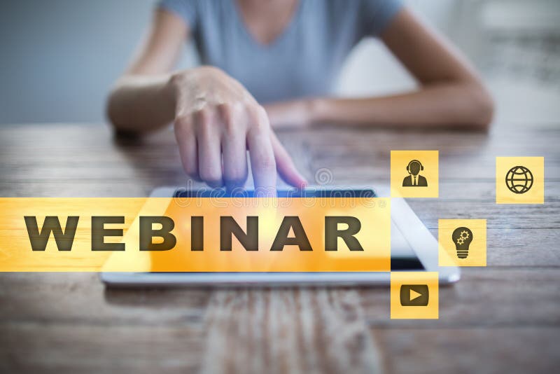 Webinar. E-Learning, Online Education Concept. Personal Development ...