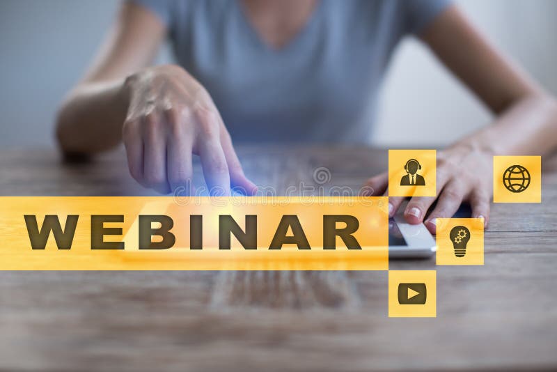 Webinar. E-Learning, Online Education Concept. Personal Development ...