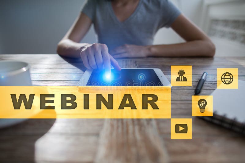 Webinar. E-Learning, Online Education Concept. Personal Development ...