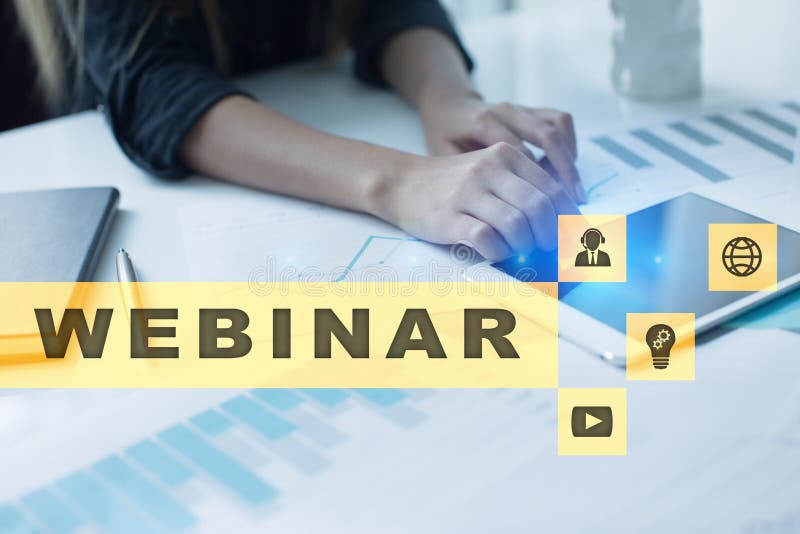 Webinar. E-Learning, Online Education Concept. Personal Development ...