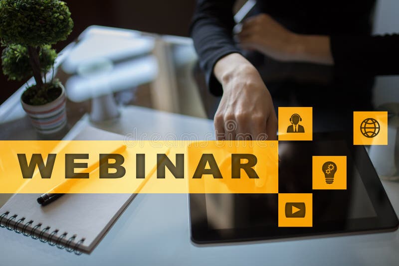 Webinar. E-Learning, Online Education Concept. Personal Development ...