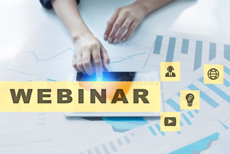 Webinar. E-Learning, Online Education Concept. Personal Development ...