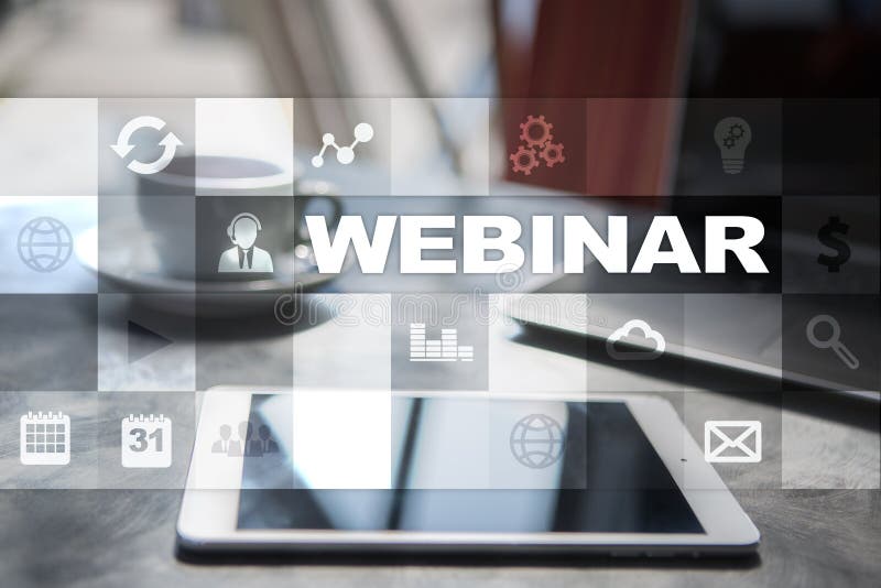 Webinar. E-Learning, Online Education Concept. Personal Development ...