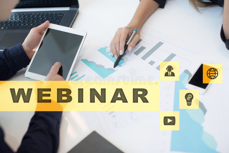 Webinar. E-Learning, Online Education Concept. Personal Development ...