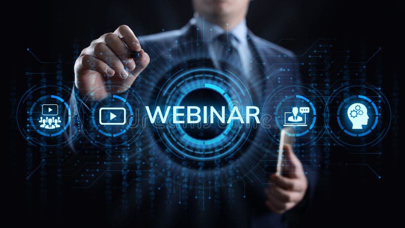 Webinar E-learning Online Seminar Education Business Concept. Stock ...