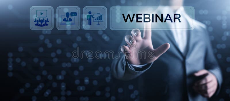 Webinar E-learning Online Seminar Education Business Concept. Stock ...