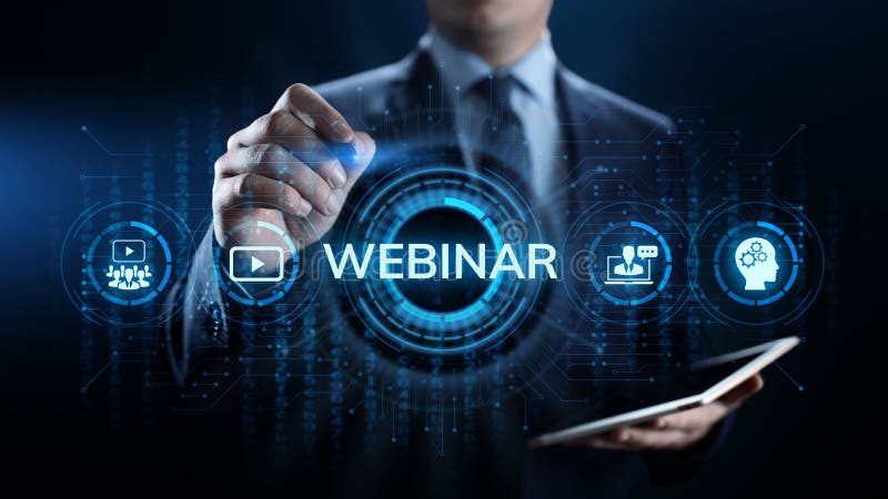 Webinar E-learning Online Seminar Education Business Concept. Stock ...