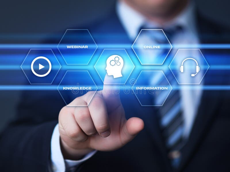 Webinar E-learning Training Business Internet Technology Concept Stock ...