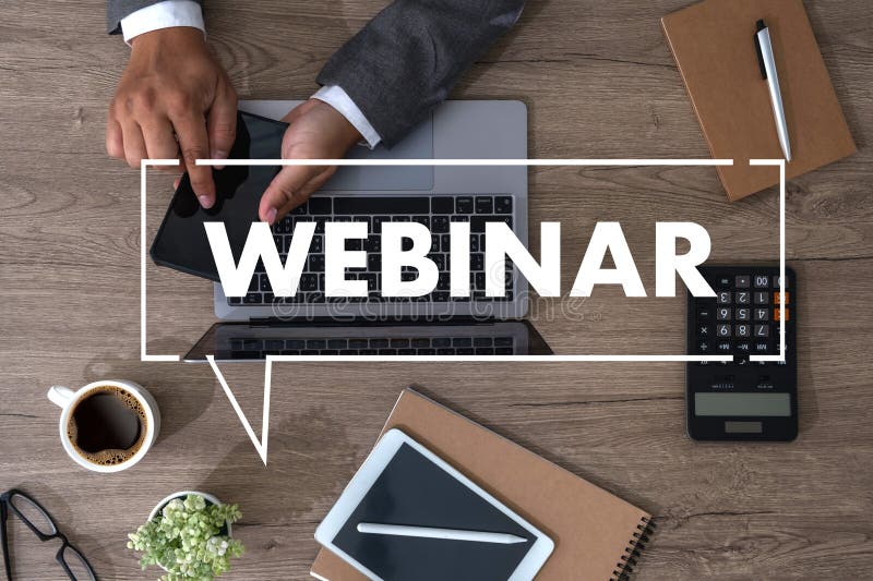 Webinar, Hands-on Table Use E-business Connection on Computer, Man ...