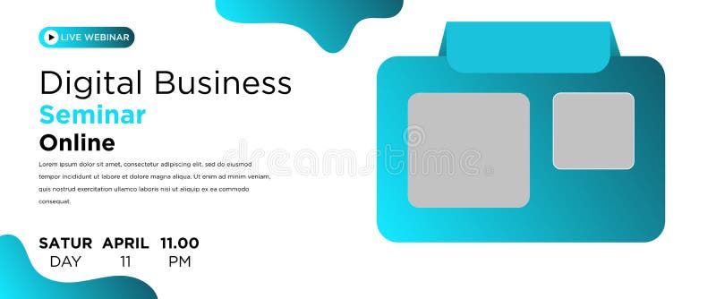 Webinar Horizontal Banner Design Template. Editable Modern Banner on ...