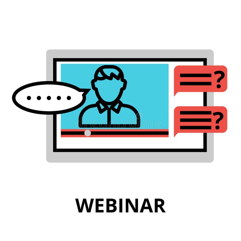 Webinar icon stock illustration. Illustration of click - 23174037