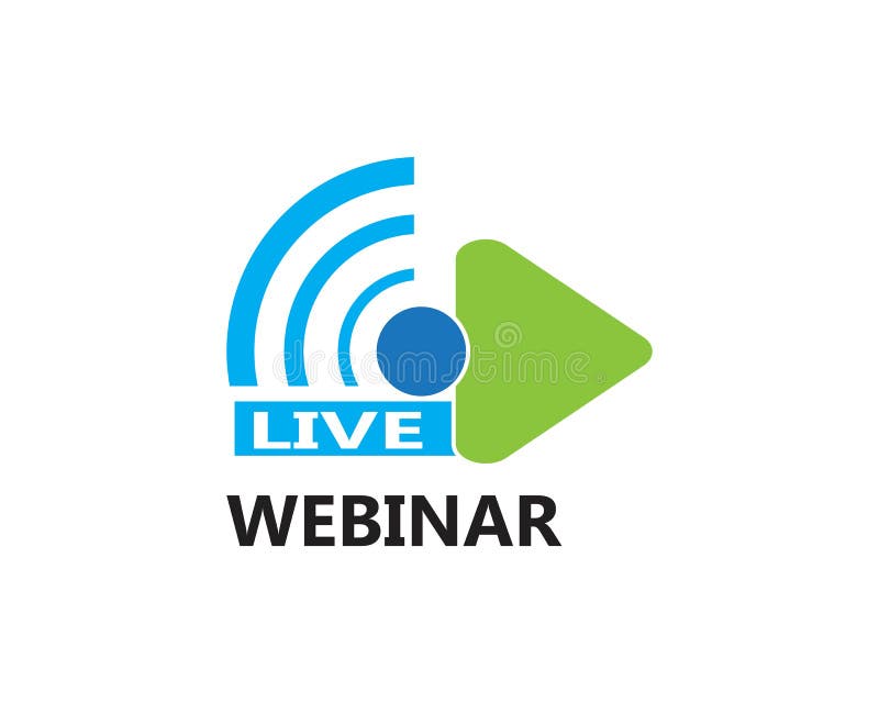 Webinar Icon Logo Design Template Stock Illustration - Illustration of ...