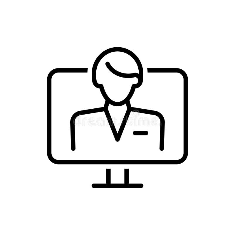 Webinar Icon Outline Style. Thin Line Creative Webinar Icon Stock ...