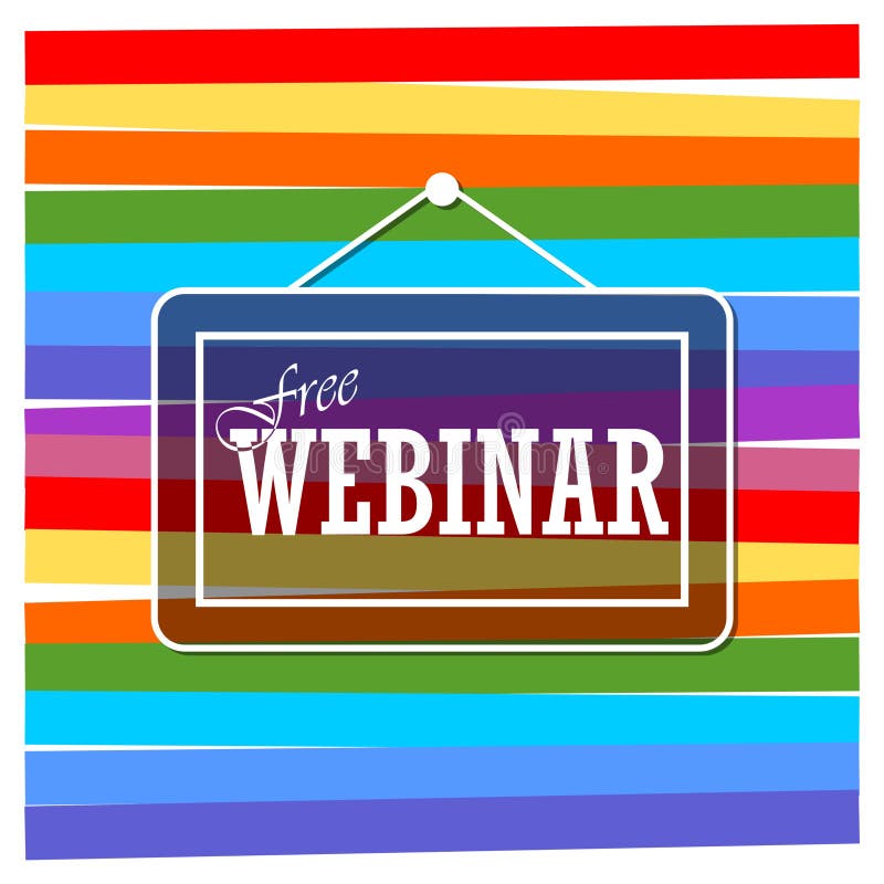 WEBINAR Icon, Rainbow Background Stock Vector - Illustration of color ...