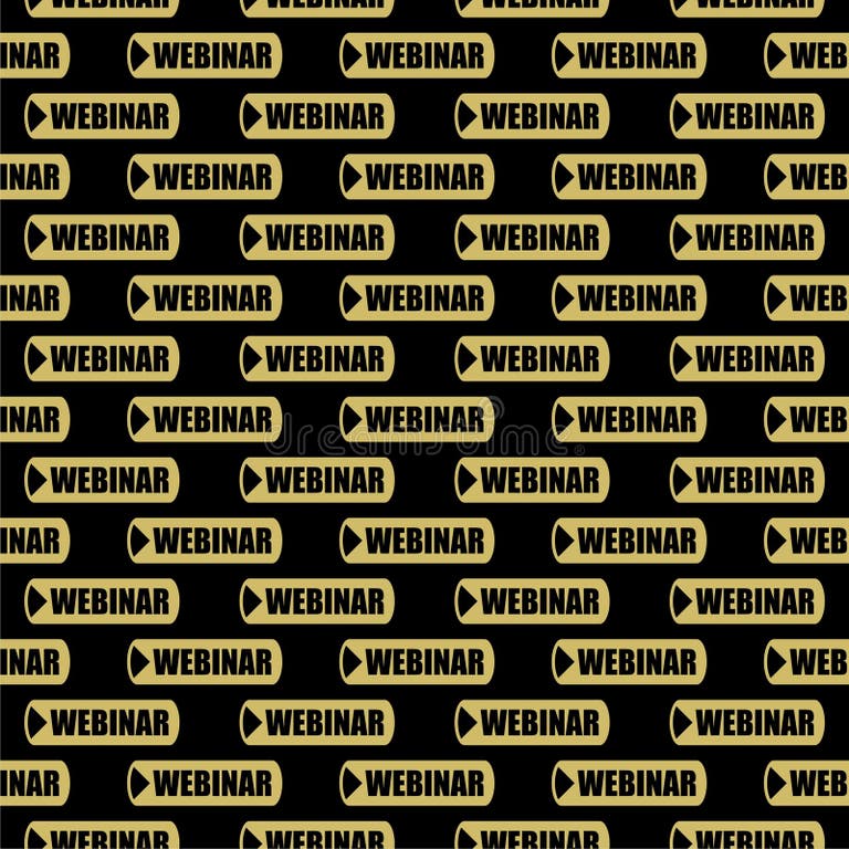 Webinar Icon Seamless Pattern Isolated on Black Background Stock Vector ...