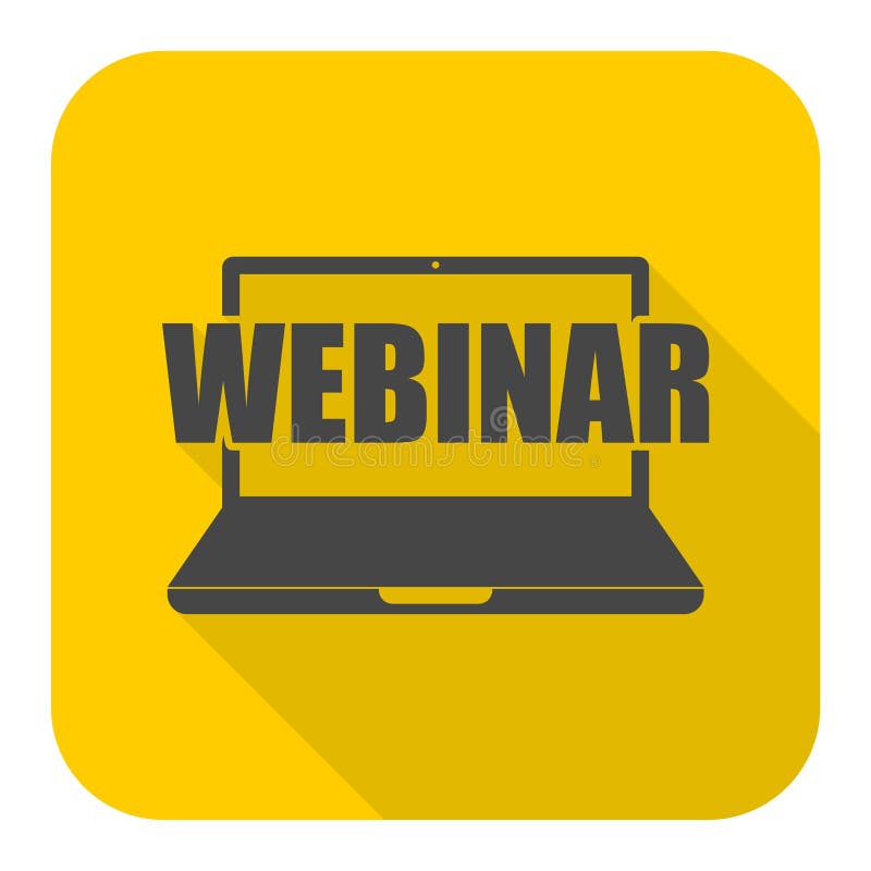 Webinar Icon Isolated on White Background Color Set Stock Vector ...