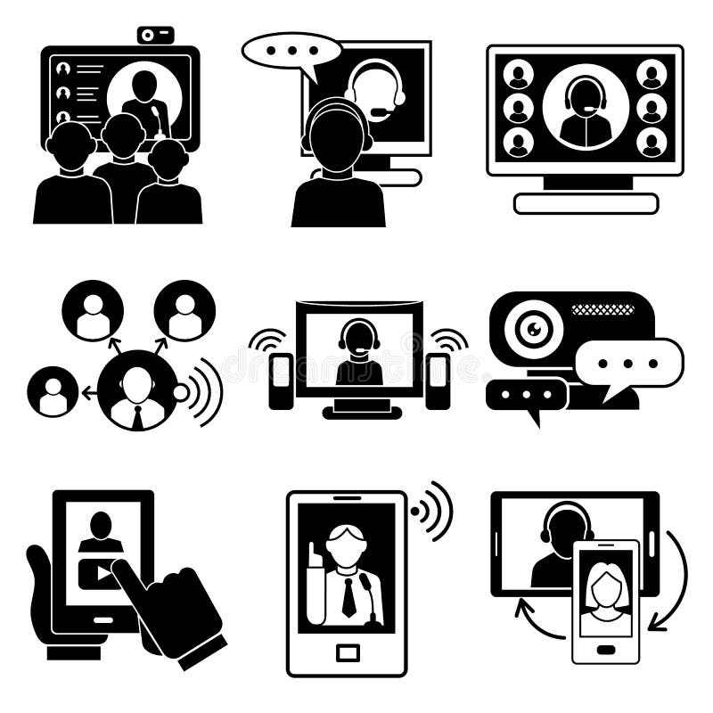 Webinar icons stock vector. Illustration of seminar, royalty - 18627494