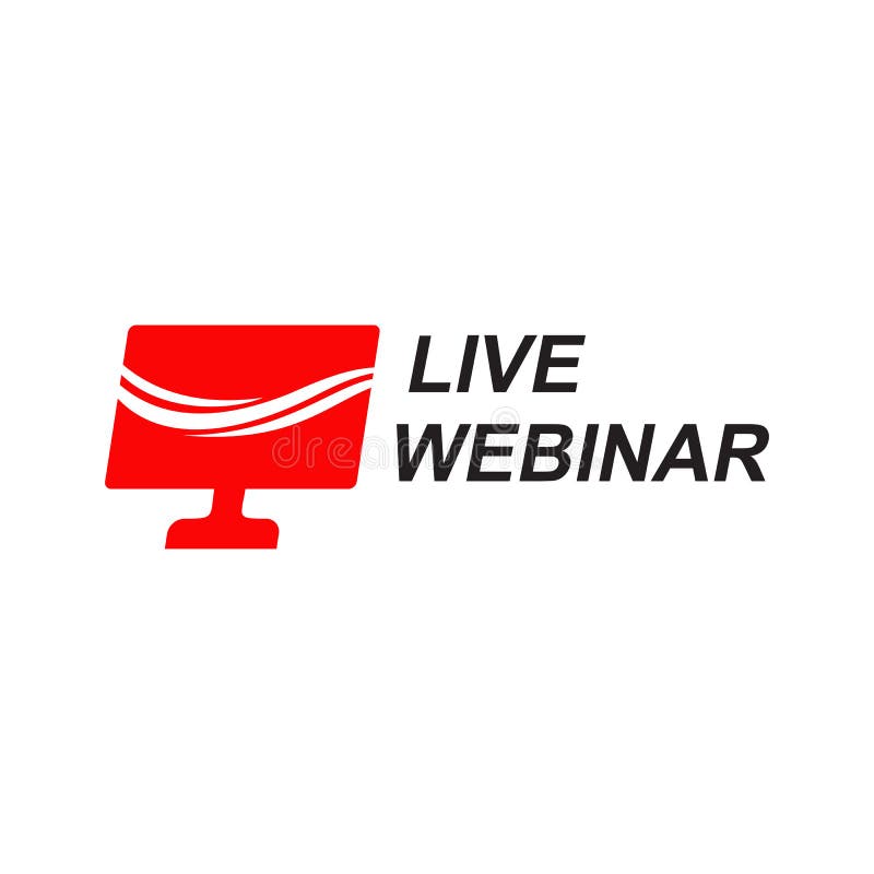 Webinar Live Logo Design Template Stock Illustration - Illustration of ...
