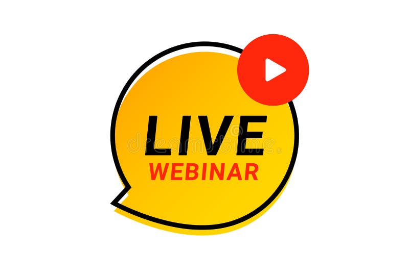 Webinar Live Virtual Event Icon, Online Video Training Broadcast. Live ...