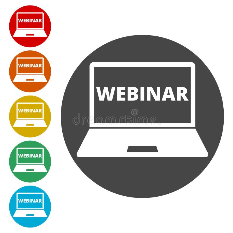 Webinar long icon stock vector. Illustration of isolated - 184003745