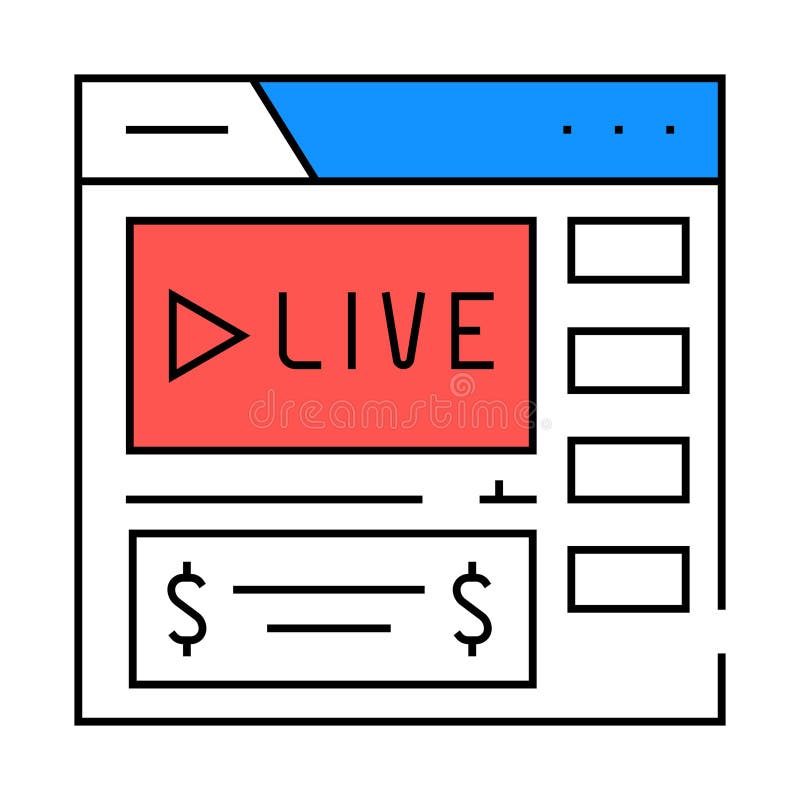 Webinar Monetization Icon Color Illustration Stock Vector ...