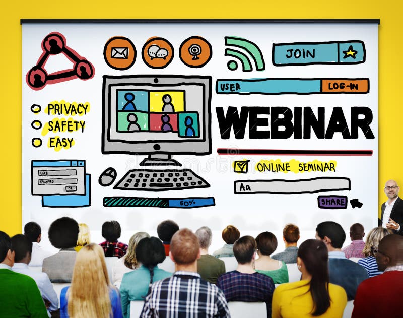 Webinar Online Seminar Global Communications Concept Stock Image ...
