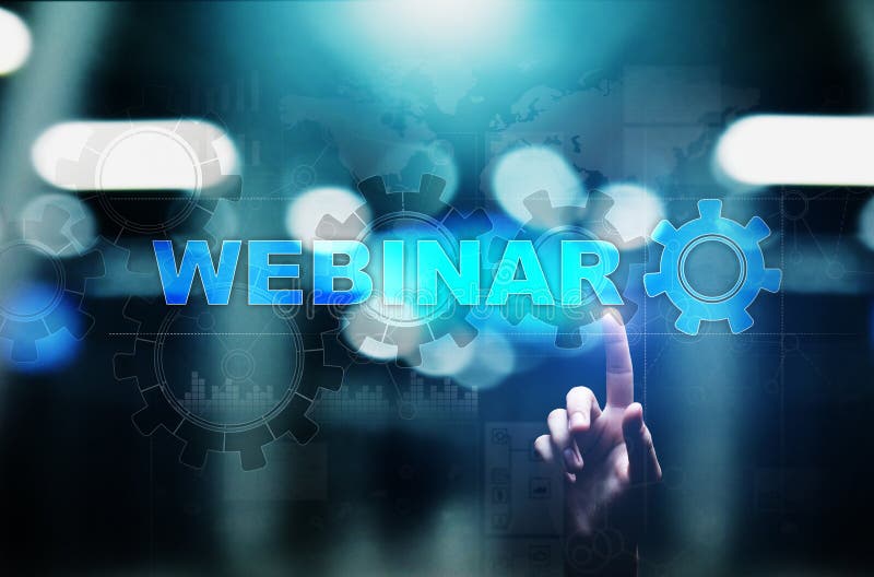 Webinar, Online Training, Education and E-learning Concept on Virtual ...