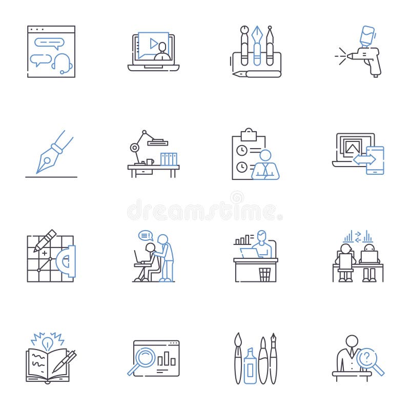 Interactive Workshop. Editable Vector Illustration Stock Vector ...