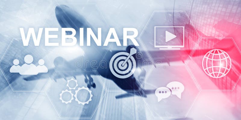 Webinar, Personal Development and E-learning Concept on Blurred ...