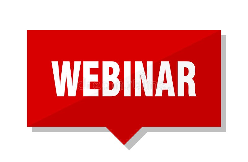 Webinar red tag stock vector. Illustration of label - 117581228