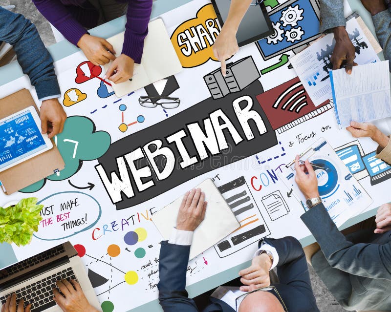 Webinar Technology Computer E-learning Online Concept Stock Photo ...