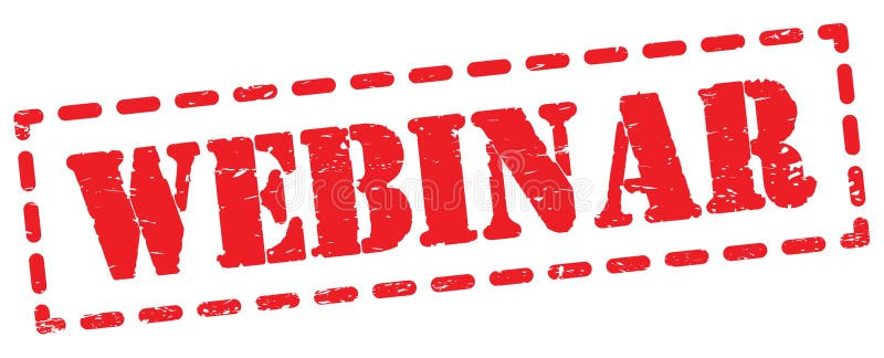 WEBINAR Text Written on Red Stamp Sign Stock Illustration ...