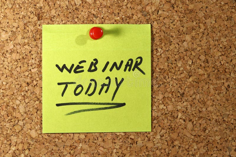 Webinar Today Reminder Note Stock Image - Image of note, online: 43097759