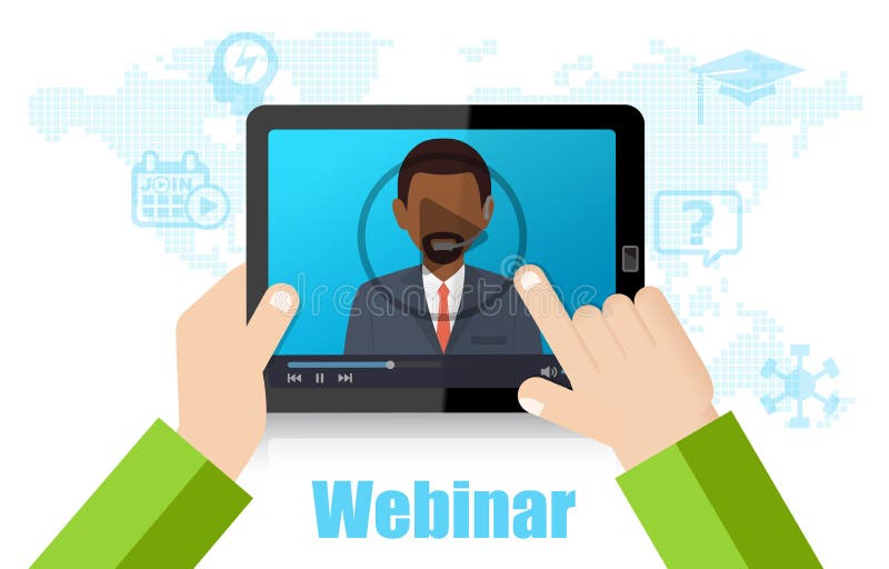 Webinar Training Online Education Banner Stock Illustration ...