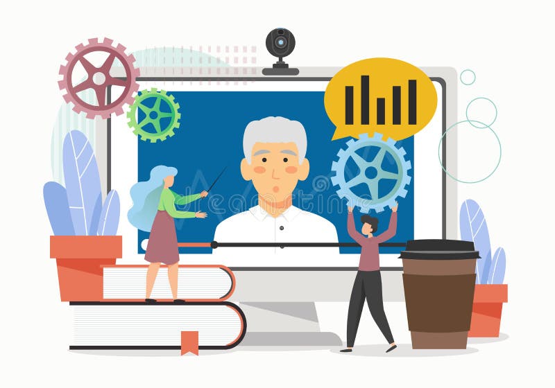 Webinar, Virtual Tutorial. Students Learning Online with Tutor in ...