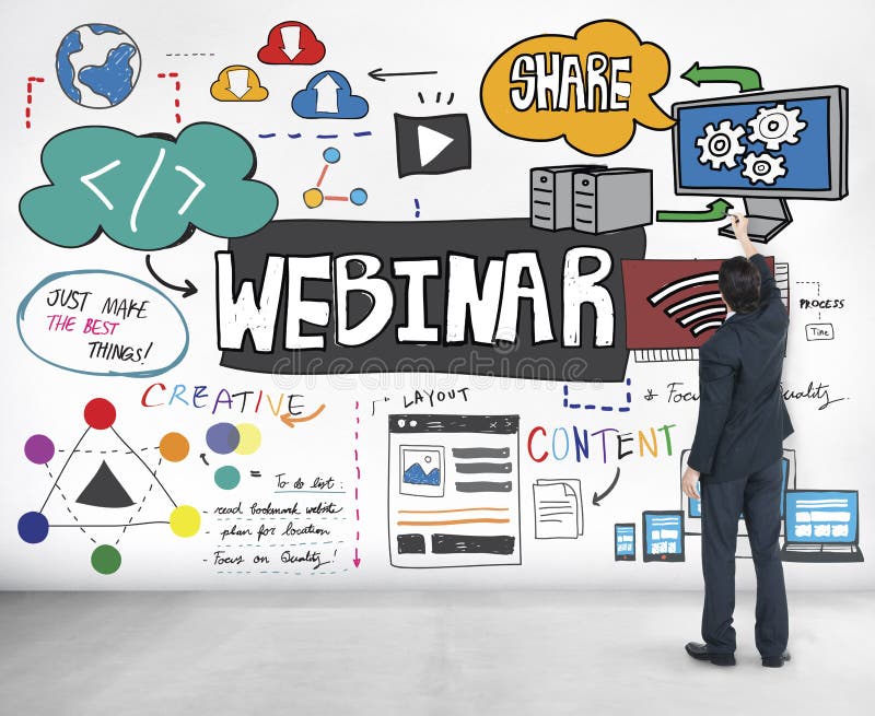 Webinar Web Seminar Technology Online Concept Stock Image - Image of ...