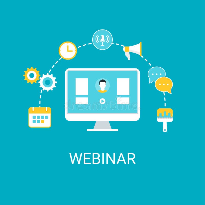 Webinar, Webcast, Livestream, Online Event Illustration Stock Vector ...