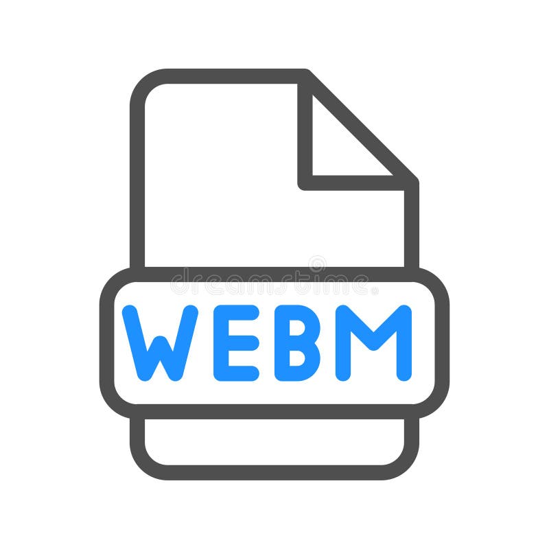 Webm File Type Icon. Elegant Colored Outline Symbols for Various Types ...