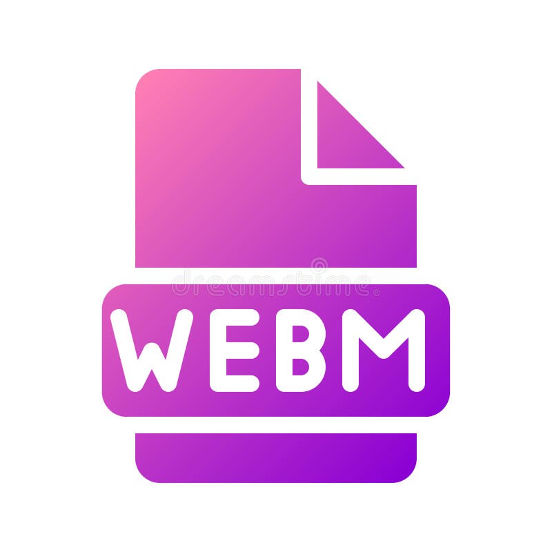 Webm Modern Icons with Subtle Gradient Feel for Video Files Stock ...
