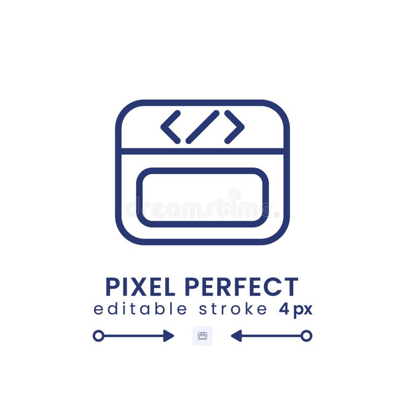 Webpage Coding Linear Desktop Icon Stock Vector - Illustration of html ... Webpage Coding Linear Desktop Icon Stock Vector - Illustration of html ...