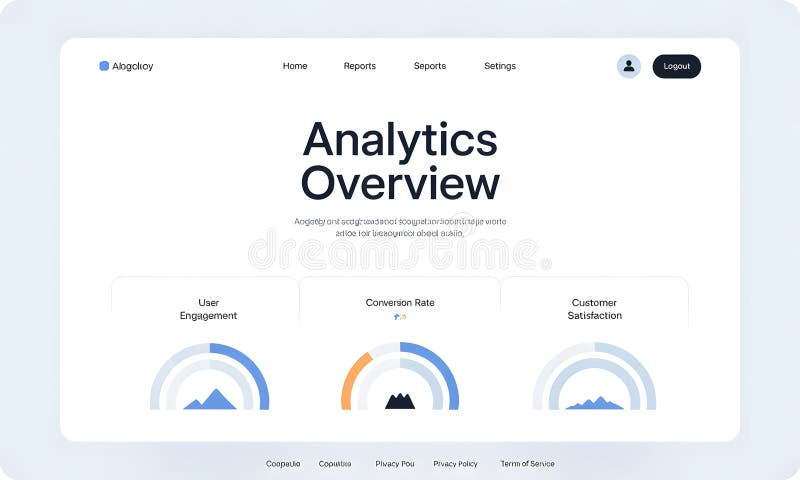 Analytics Dashboard Overview Stock Illustration - Illustration of ...