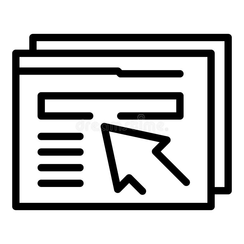 Webpage Information Icon, Outline Style Stock Vector - Illustration of ...