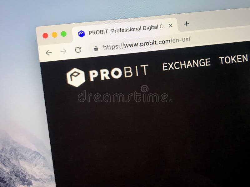 Webpage of PROBIT editorial photo. Image of currency - 142666971