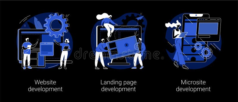 Webpage Programming Abstract Concept Vector Illustrations. Stock Vector ...