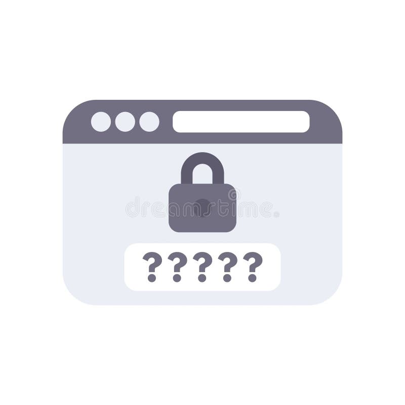 Webpage Showing Locked Password Field with Question Marks Stock ... Webpage Showing Locked Password Field with Question Marks Stock ...