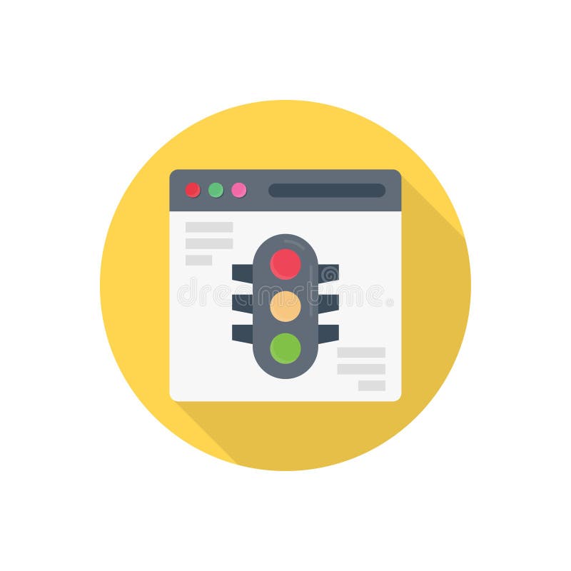 Webpage Signal Vector Flat Colour Icon Stock Vector - Illustration of ...