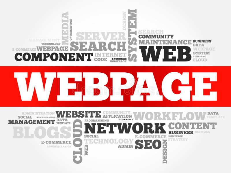 Webpage word cloud stock illustration. Illustration of html - 206453108