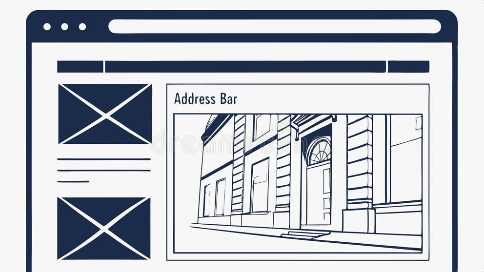 Website Address Bar Design, Internet and Web Browsing Interface Vector Design Generative AI ...