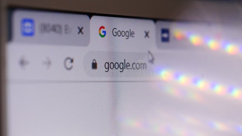 Google.com Website Address in Browser and Logo on the Computer Screen ...